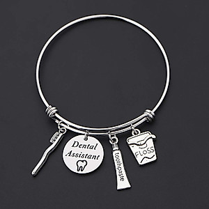 CHOROY Dentist Bracelet Dental Assistant Bracelet Dentist Graduation Gift Dental Hygienist Jewelry Future Dentist Gift (Dentist Assistant Bracelet)