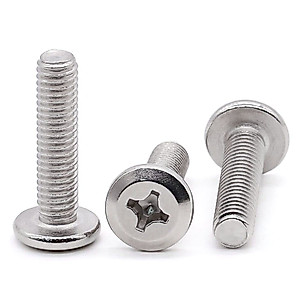 Glvaner (25 pcs) M6-1.0 x 35mm Binding Screws, Flat Round Head Phillips Drive Machine Screw 304 Stainless Steel 18-8 Full Thread, Furniture Screw Connection Bolt Screw