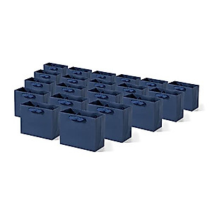 Sdootjewelry Blue Gift Bags, Navy Gift Bag with Handles 8.7×3.9×7.1'' Kraft Paper Bags 20 Pack Heavy Duty Shopping Bags Matte Paper Bags Party Bags Shopping Bags Merchandise Bags