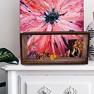 Dried Flowers Photo Frame Wood Vintage Glass Artwork Pressed Flower Display Frame Plant Specimen Herbarium Clip Photo Frame