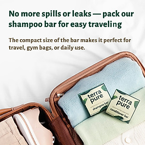 Terra Pure Shampoo Bar | Oil Infused by 1-Shoppe | Plastic Free, Soap Free, Vegan, Plant Based, Sustainable, Eco-Friendly, & Zero Waste