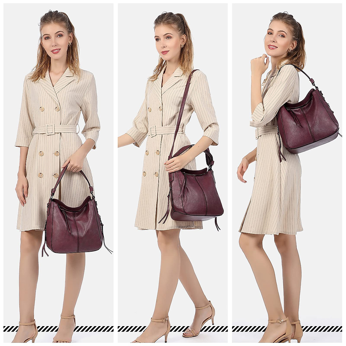 Tote Bag for Women PU Leather Shoulder Bags Fashion Hobo Bags Large Purse and Handbags with Adjustable Shoulder Strap