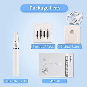 Gutta Percha Point Cutter with 4 Tips, Dental Tooth Gum Endo Obturation System with Heated Pen, Dentist Breaker Cutter Tools