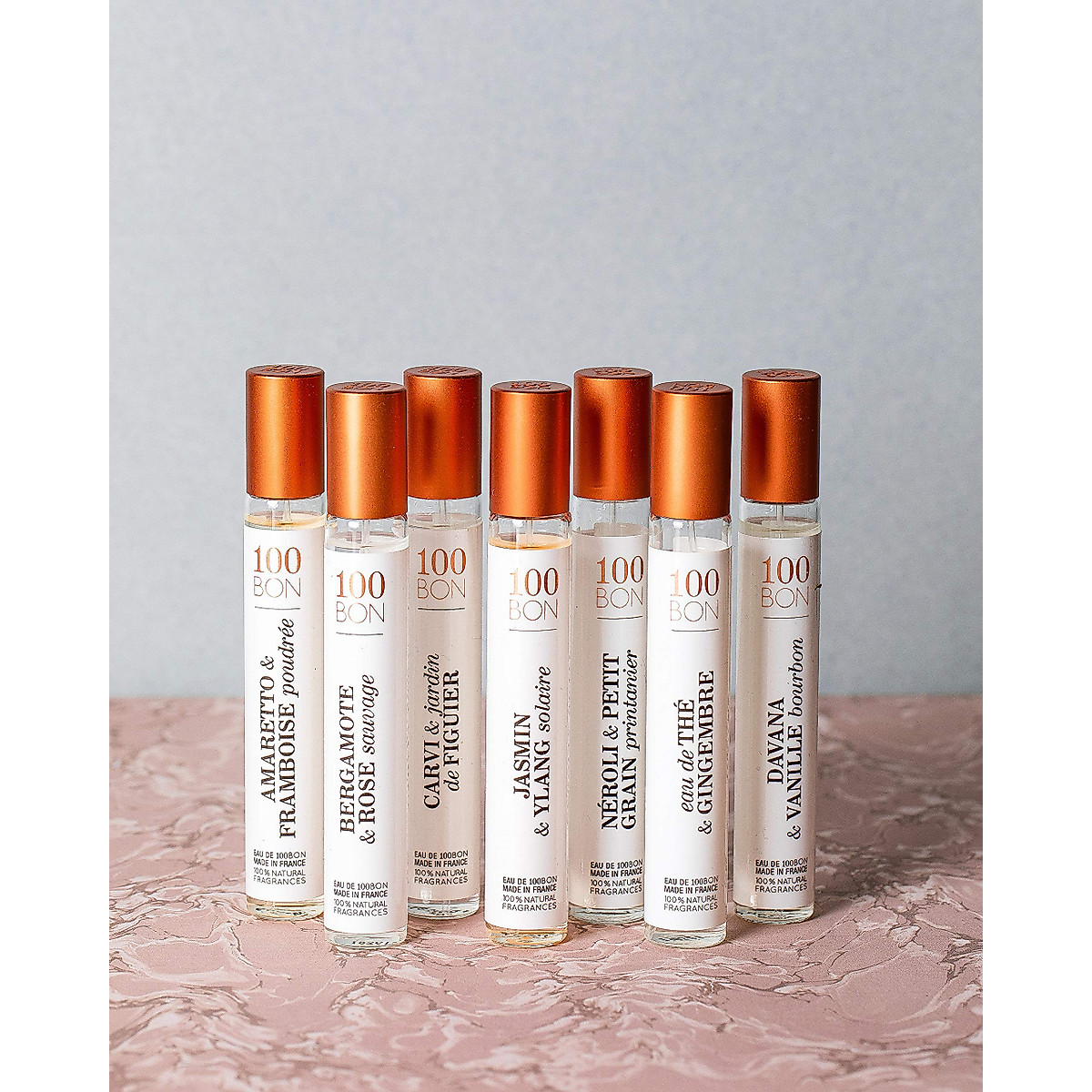 100BON Amaretto & Framboise Poudree – Amaretto & Raspberry Fruit Fragrance for Women & Men – Warm & Sensual Organic Fragrance with Mandarin & Citrus Blossom - 100% Natural Fragrance Spray, 0.5 Fl Oz