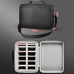 Graded Card Storage Box Compatible with 66+ BGS PSA FGS Graded Sports Trading Cards, Slab Card Case Holder Organizer for Baseball/PM/MTG with 34 Custom Impact Absorbing Foam Slots (Bag Only)