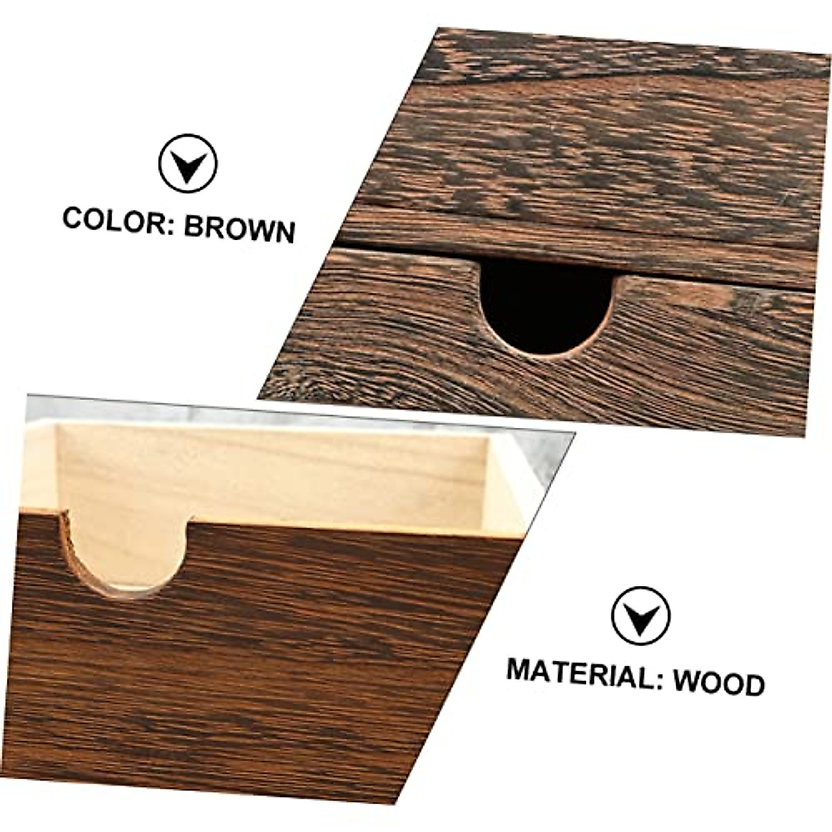 Wooden Storage Box Storage Drawers Storage Cabinet Locker Desktop Organizer Desktop Cabinet Organizer 3 Tier Shelf Organizer for Desk Retro Drawer Box​​​​​​​ Wood Drawer Shelf WHAMVOX