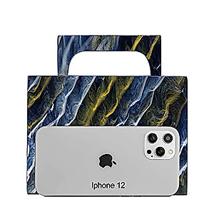 WuYangSto Acrylic Evening Bag,Marble Gold Blue Clutch Purses for Women Formal