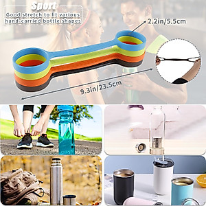 Windspeed Water Bottle Carrier Grip for Outdoor,Soft Band Holder Strap Makes Any Bottle Handheld,Water Bottle Bands for Bike, Gym or Jogging 4 Pack