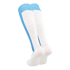 TCK 2-n-1 Premium Baseball Stirrup Socks (Columbia Blue, Large)