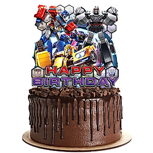 Treasures Gifted Officially Licensed Transformers Cake Topper - Transformers Cake Decorations - Transformers Party Supplies - Transformers Birthday Party Supplies - Transformers Birthday Decorations