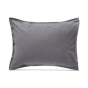 Lacoste Washed Solid Duvet Set, Castle Rock, King