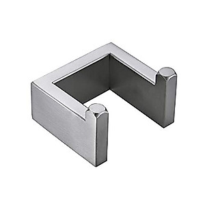 JunSun Bathroom Double Robe Hook Modern Design Little Towel Hook Coat Hook Contemporary Clothes Hook Kitchen Hooks Stainless Steel Wall Mounted Hook Anti-Rust Garage Hooks Bathroom Hook Brushed Nickel