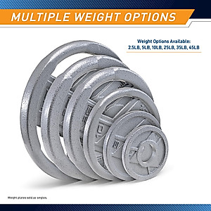 Marcy Classic 2" Cast Iron Olympic Grip Plates, 2.5lb