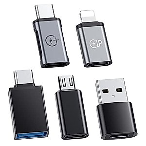 XGWYANT USB to USB C,Type C Female to USB Male,Type C Male to Type C Female,Micro USB,Compatible Mode,IP,Laptop, PC, Power Bank and More Type C Devices（5Pack）
