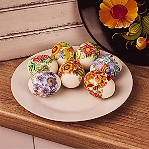 LOVARE Lot 7 Heat Shrink Wrap Sleeve Decoration Easter for 49 Eggs Flowers, Icons by QG group