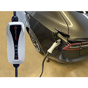 Splitvolt NEMA 14-30 Level 2 Portable EV Charger 24 Amp, 220-240 Volt, 26ft Cable, Electric Vehicle Charger Plug-in EV Charging Station with, J1772 Plug, Fastest 30 Amp Circuit NEC-Safe Charging