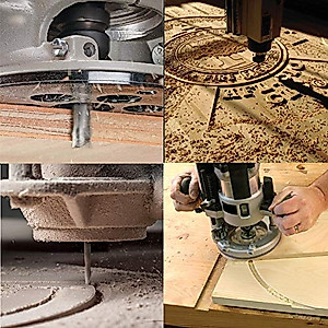 SpeTool Spiral Router Bits with UpCut 4 inch Extra Long1/4 inch Cutting Diameter 2 inch Cutting Length CNC Router Bit Carving Tool
