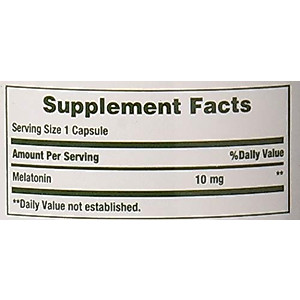 Nature's Bounty Maximum Strength Melatonin 10mg Capsules, 60 CT (Pack of 2)