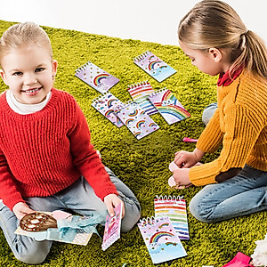 24 Pcs Mini Rainbow Notebook Party Favors Rainbow Mini Notepads 2.36 x 3.94 Inch Rainbow Spiral Notebook Bound Memo Note Books for Kids Back to School Office