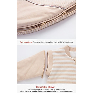 Babyah 3-Way Zipper Sleeping Bag Sack for Toddler Baby Girl Boy Unisex Baby Sleep Sack, 100% Cotton Baby Sleeping Bag TOG 1.5, Wearable Blanket Baby