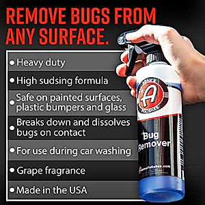 Adam's Car Bug Remover Combo - Car Detailing All Purpose Exterior Cleaner & Degreaser to Wipe Away Bugs on Plastic, Rubber, Metal, Chrome, Aluminum, Windows & Mirrors | Boat RV Motorcycle