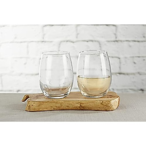 Kate Aspen 9 oz. Stemless Wine Glass (Set of 12)| Kitchen Drinking Glass or DIY Party Favor, Wine Glass Set, White Wine Glass or Red Wine Glass, Modern Stemware