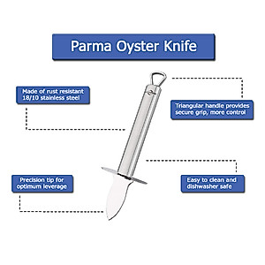 Küchenprofi K1210042800 Oyster Knife, 7.5", Silver