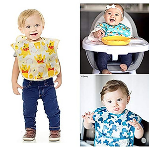 Bumkins Bibs, Disney Winnie The Pooh Baby Bibs for Girl or Boy, SuperBib Baby and Toddler Bib for 6-24 Months, Baby Bib for Eating, Feeding Bib, Waterproof Fabric – Hunny