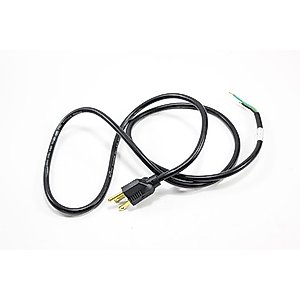 Whirlpool W10613691 Genuine OEM Power Cord For Range Hoods, 5 Feet Black Accessory – Replaces 3370315RP, 1550317, AH2367498, EA2367498, PS2367498