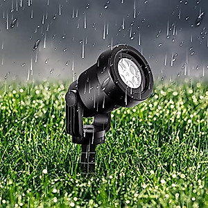 eletecpro Christmas Projector Lights Outdoor, IP44 Waterproof White Snow LED Snowflake Projector Lights Christmas Snowfall Lights, Upgrade 180° Rotating Holiday Lights