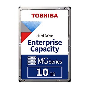 Toshiba 10TB SATA 6 Gb/s MG06ACA10TE HDEPV10GFA51 3.5 Inch FW 4304 512e 256MB 7200 RPM SIE NAS Enterprise Class 24/7 HDD Hard Disk Drive for Dell HP Lenovo Supermicro and Other Systems