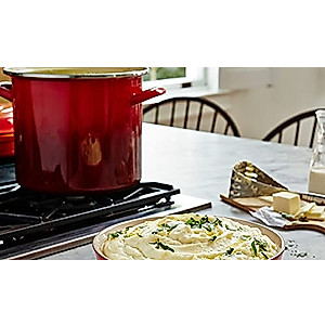 Le Creuset Enamel On Steel Stockpot, 8 qt., Cerise