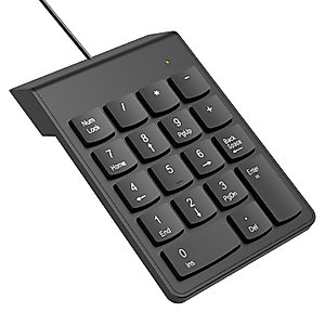 USB Numeric Keypad Numpad Portable Slim Mini 10 Key Number Pad Keyboard for Laptop Desktop Computer PC, Compatible with ChromeBook Surface Notebook, Tax Accountant Calculate Office Travel & Home