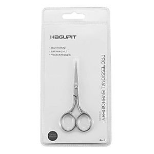 HAGUPIT Small Precision Embroidery Scissors, 4" Forged Stainless Steel Sharp Pointed Tip Detail Shears for DIY Craft Thread Cutting, Needlework Yarn & Sewing