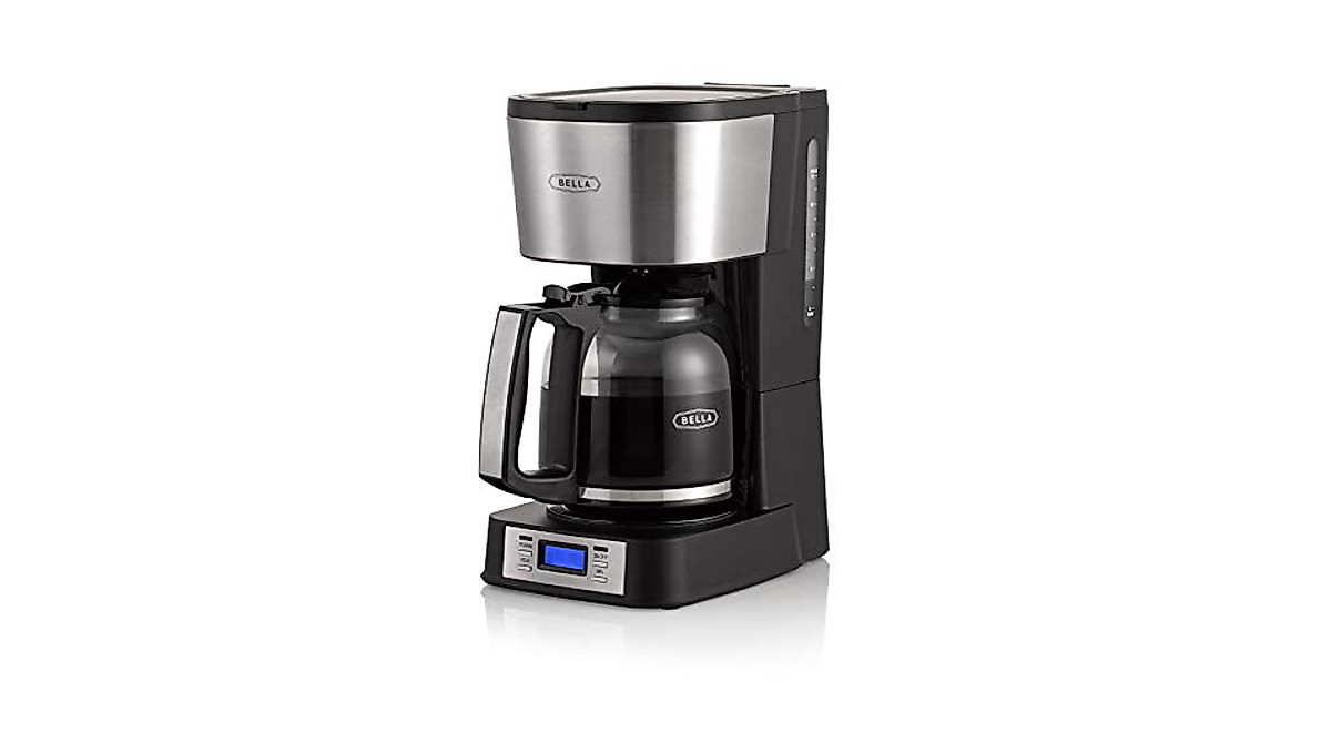 BELLA 12-Cup Coffee Maker with Brew Strength & Single Serve Option