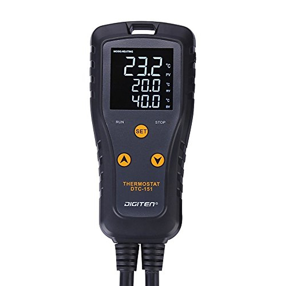 DIGITEN Temperature Controller Heat Mat Thermostat Outlet DTC151 Digital Temperature Controller 110V 15A Reptile Thermostat Greenhouse Thermostat Aquarium Temperature Controller Heating Cooling Mode