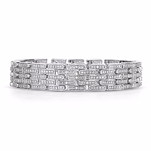 NATALIA DRAKE 1 Cttw Diamond Bracelet for Women Studded Panther Link 7.25 Inches