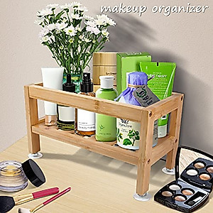Tohomes bathroom organizer bamboo shelf Over The Toilet Storage Cabinet kitchen organization and storage Plant Stand Save Space