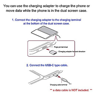 Genuine OEM Origianl LG Dual Screen Cover Case Charging Adapter Gender for LG V60 ThinQ