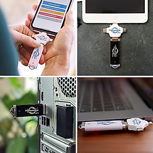 ThePhotoStick® Omni 256GB - Secure Photo & Video Backup and Transfer | USB & Multiport Connection | Integrated Software | Portable Memory | External Storage | File Save & Transfer
