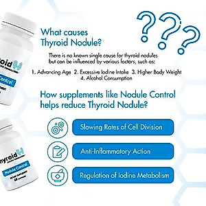 Nodule Control - Doctor Formulated Natural Thyroid Nodule Control Supports The Body to Help Reduce Thyroid Nodules -w/Spirulina, Boswellia, Turmeric, Inositol, Selenium, Prunella