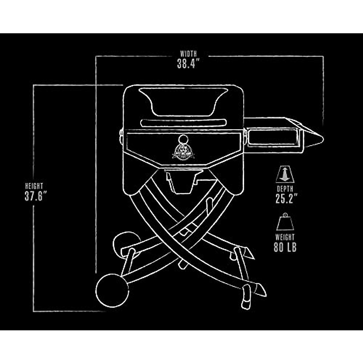 PIT BOSS Mahogany 260 Portable Wood Pellet Grill (PBPEL26010570)