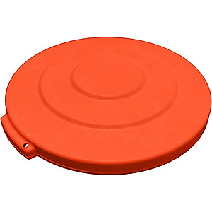 SPARTA Bronco Trash Can Lid, Round Waste Container Cover, Polyethylene, 10 Gallons, Orange