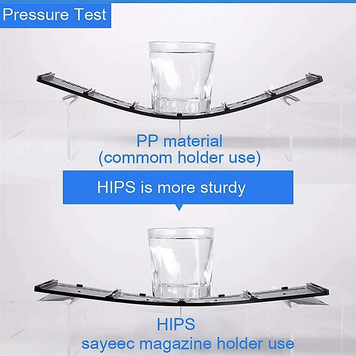 SAYEEC Desktop Magazine Holder Desk File Organizer 4 Compartments Vertical File Dividers Book Holder Frames Document Cabinet Rack Storage Organizer Box for Home Office School Black