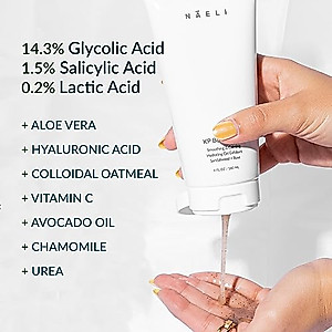 Keratosis Pilaris &amp; Acne Exfoliating Body Wash Cleanser with 14% Glycolic &amp; Salicylic Acid - Natural KP &amp; Strawberry Legs Treatment, Back &amp; Butt Acne - Smooths Rough, Bumpy &amp; Dry Skin - Vegan, 6 oz