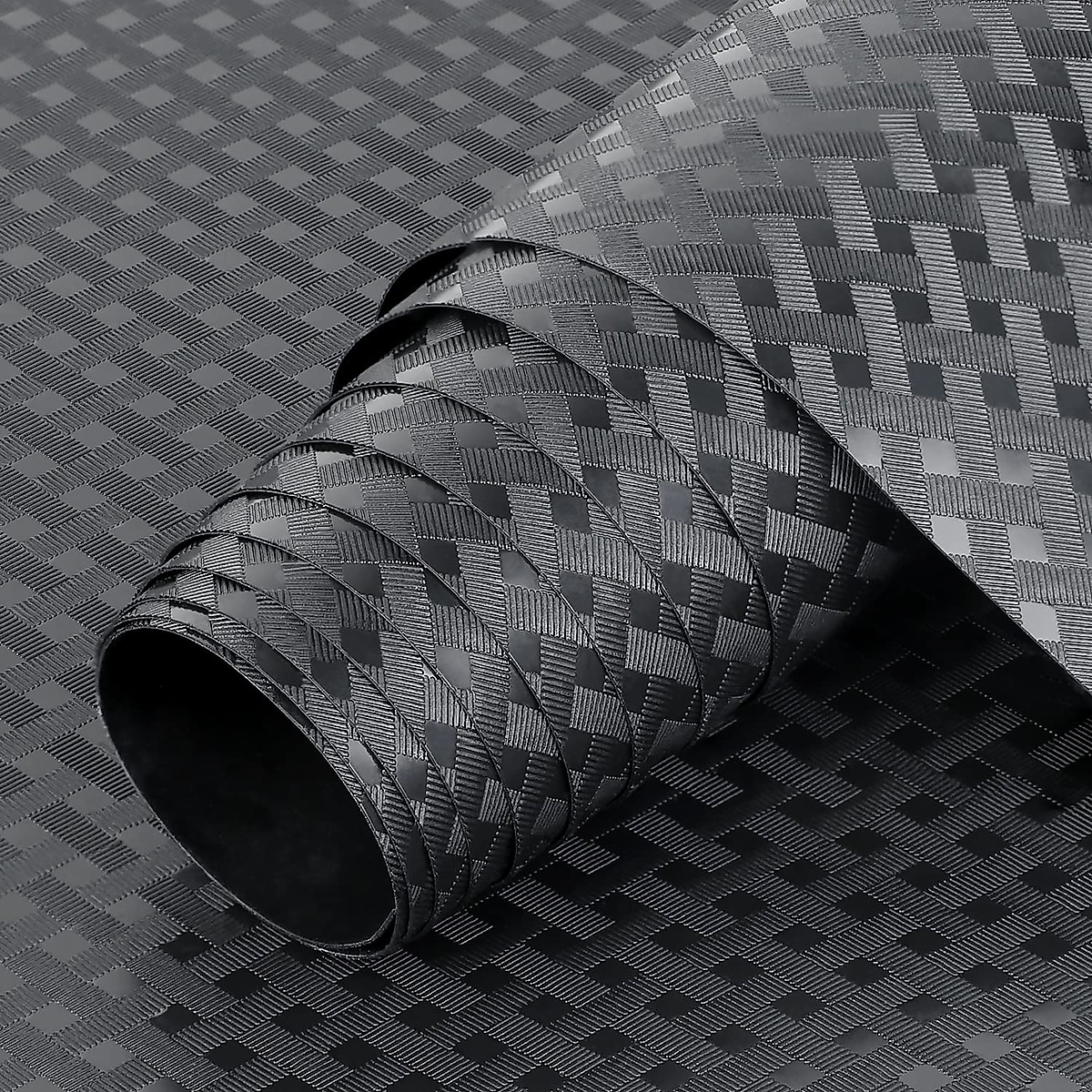 HooTown Shelf Liner Kitchen Cabinet Drawer Mats 17.5 Inch Wide x 6.5 Feet Long, Non Skid EVA Plastic Washable Oil Proof Pad for RV Drawer, Dish Plate Slippery Protection,White