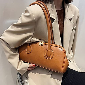 JBB Shoulder Bag Retro Classic Purse Clutch Small Crossbody Bag Satchel Bags Handbag PU Leather Saddle Bag Brown