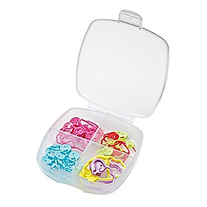 Clover 3033 Quick Locking Stitch Marker Set Multicolor, 3" Height x 3" Length x 1.2" Width
