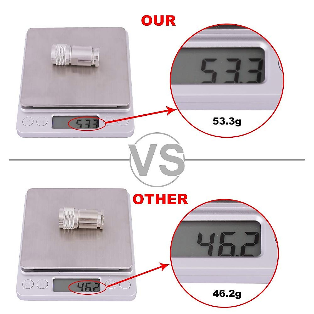 XRDS -RF N Male Connectors Clamp Plug Attach Adapter 50 ohm Rf Coaxial Connector for LMR400 /KMR400 Cable Belden 9913 RG8 Cable Pack of 2 Pieces
