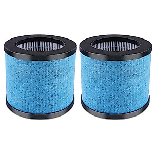 KEEPOW TPAP002 Hepa Filter Replacement Compatible with TOPPIN TPAP002 HEPA Air Purifier Comfy Air C1, Part # TPFF002 (2 Pack)